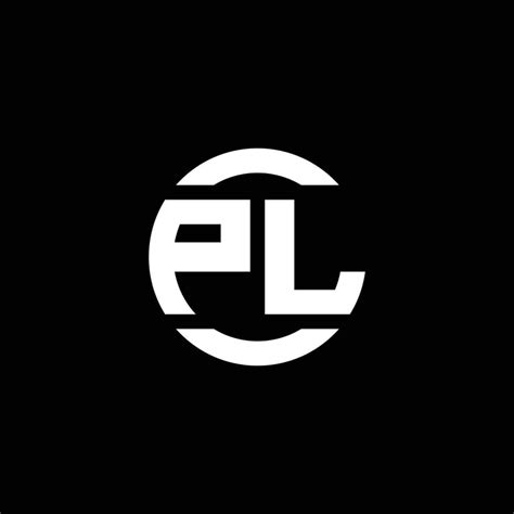 PL Logo Monogram Isolated On Circle Element Design Template 3740561