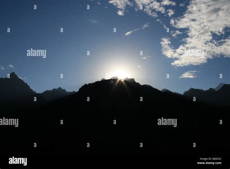 Sunrise At Machu Picchu Stock Photo Alamy