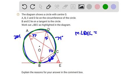 SOLVED The Diagram Shows A Circle With Center O A B C And D Lie On