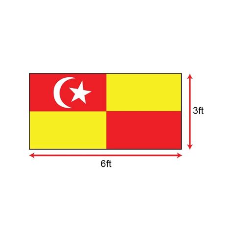 Bendera Selangor Polyester 3 X 6ft Hobbies Toys Stationery