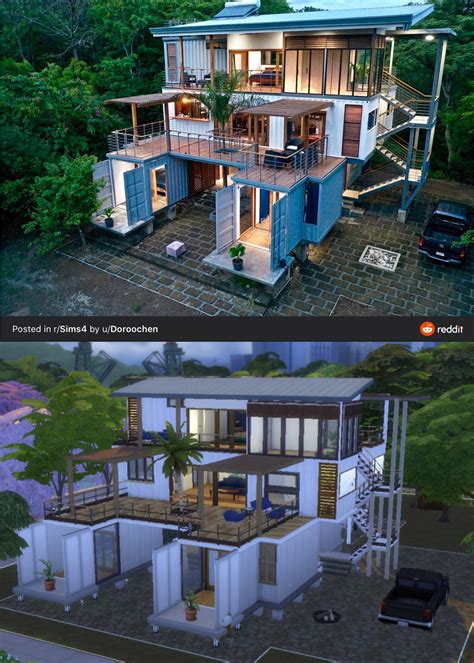 Recreated This Shipping Container House R Sims4