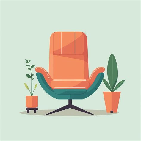 Ilustración de una silla Vector Premium