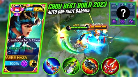 CHOU BEST BUILD 2023 FOR ONE SHOT Tutorial 1 Shot CHOU NEW META