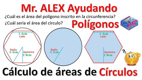 Cálculo del área del círculos y polígonos inscritos paso a paso YouTube
