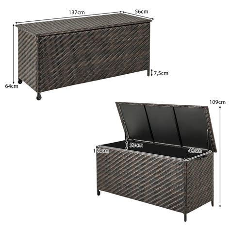 Skrzynia Ogrodowa Rattanowa 320 L Tanio W Costway Pl