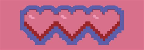 retro dibujos animados píxel corazones vector retro estilo