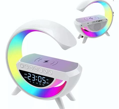 G Speaker Smart Station Lumin Ria Rel Gio Caixa De Som E Carregador