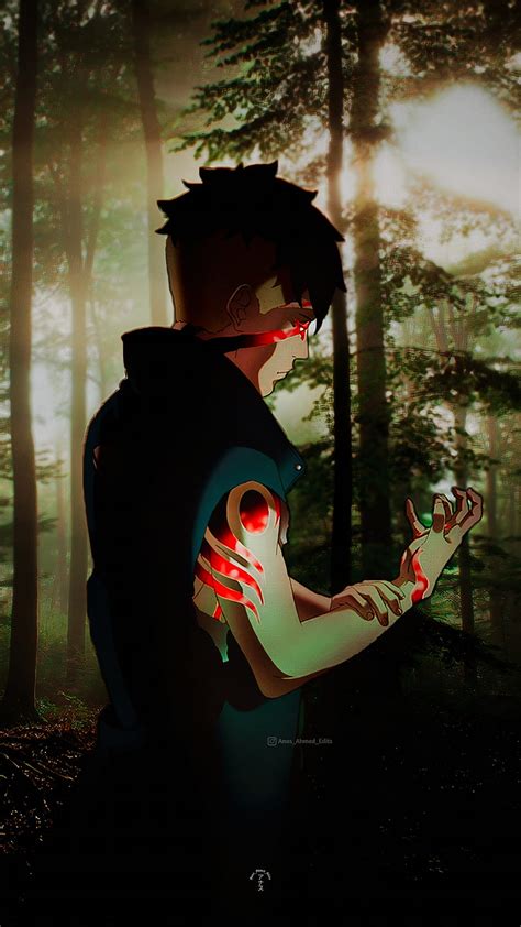 Kawaki Black Hair Flash Graphy Anime Anas Ahmed Edits Naruto