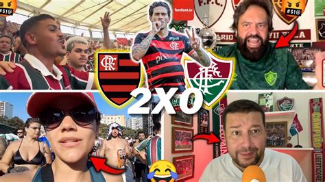 REAÇÕES TRICOLORES E TRISTEZA TOTAL FLAMENGO 2X0 FLUMINENSE CARIOCA