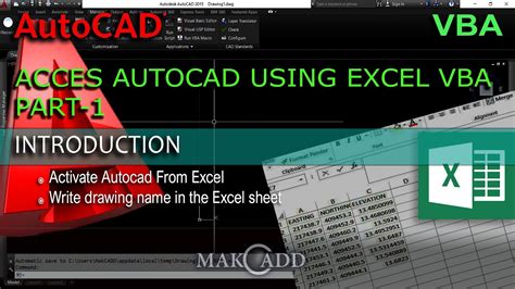 Access Autocad Using VBA In Excel Part 1 YouTube