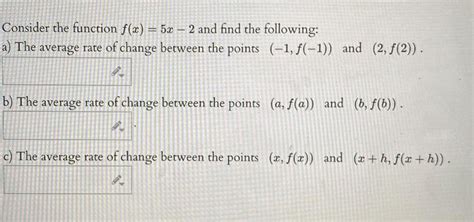 consider the function f x 5x 2 and find the foll math