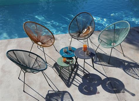 Fauteuil fil de jardin en métal et résine tressée rio lot de 2 PROLOISIRS