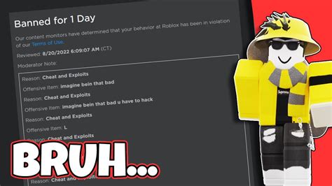 Roblox Banned ME FOR 1 DAY YouTube