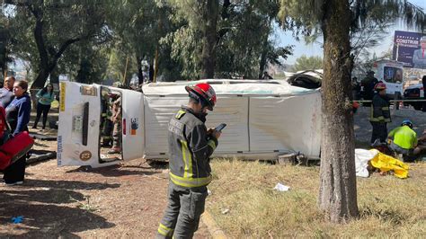 Volcadura sobre la México Pachuca deja 1 muerto y 17 heridos Saber