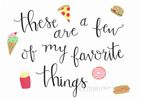 These Are A Few Of My Favorite Things 8x10 And 5x7 Printable Etsy UK