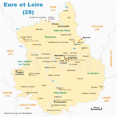 Département de l Eure et Loir 28 Voyage Carte Plan