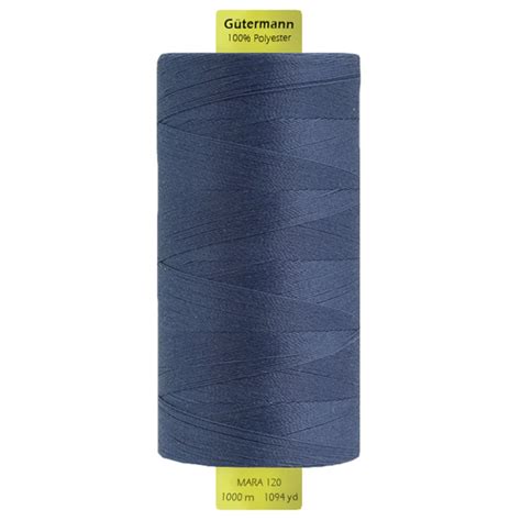 Bobine fil à coudre Gütermann 1000m polyester Mara 120 0112 bleu