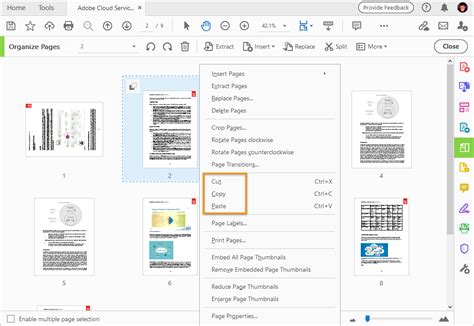 rotate move delete and renumber pdf pages in adobe acrobat