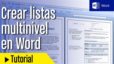 Cómo crear listas numéricas multinivel en Word YouTube