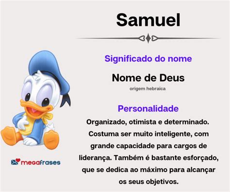 Significado Do Nome Samuel Curiosidades Mensagens