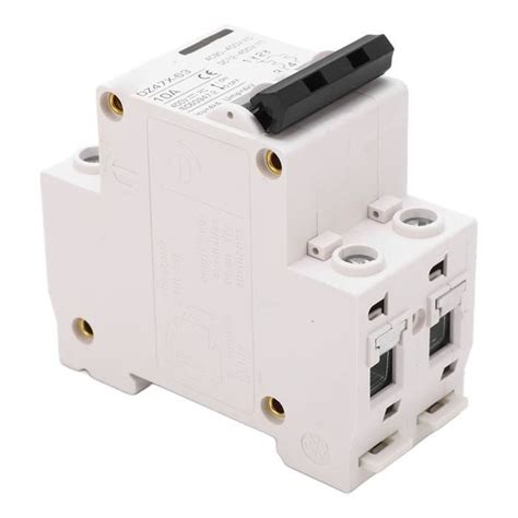 2P Accueil Disjoncteur 10A 400V AC DC Disjoncteur Commutateur Pa66