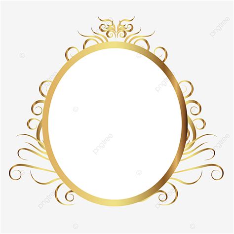 Marco Ovalado De Oro PNG Imágenes Prediseñadas De Marco Dorado Oval