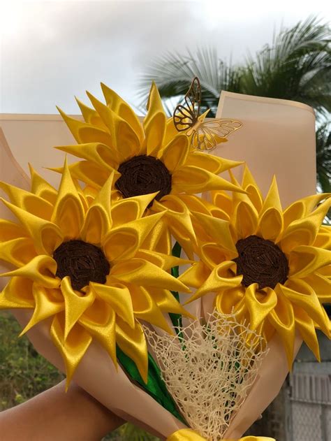 Girasol Eterno Rosas Eternas Ramo De Cintas Arreglos Florales