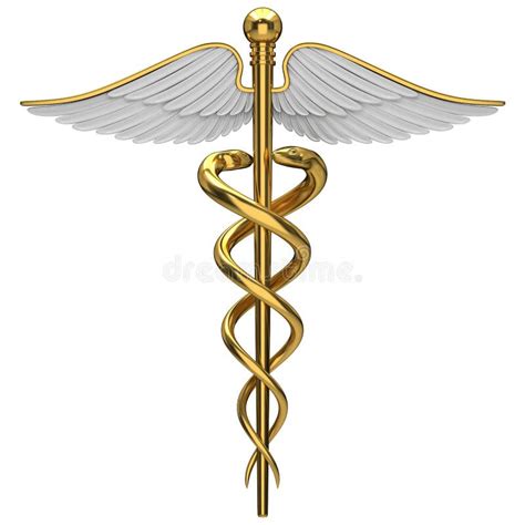 Símbolo Médico Del Caduceo Emblema Gráfico Del Vector Creado Con El