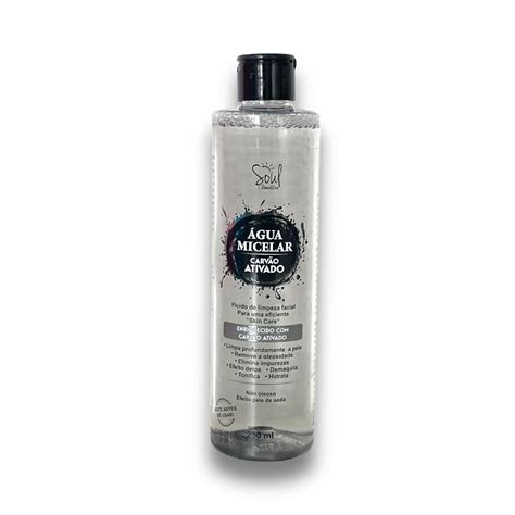Água Micelar Carvão Ativado Soul Cosméticos 250ml Celia Junior