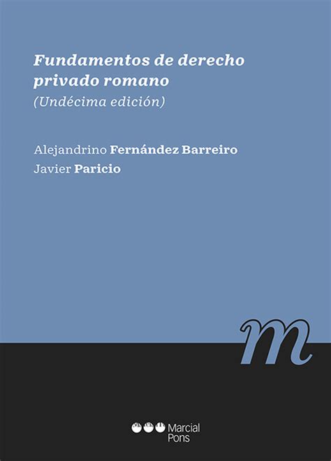 Libro Fundamentos De Derecho Privado Romano 9788413812663