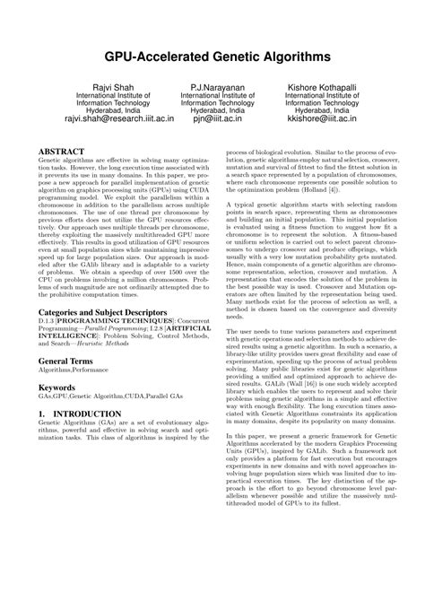pdf gpu accelerated genetic algorithms