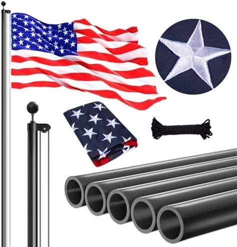 Amazon 25Ft 20Ft Telescopic 16 Gauge Aluminum Flag Pole With