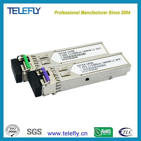 1 25g SFP Transceiver 1490nm 1550nm 140km LC Sm Bidi Ddm Optical Module