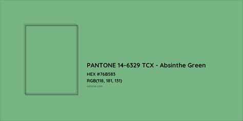 PANTONE 14 6329 TCX Absinthe Green Complementary Or Opposite Color