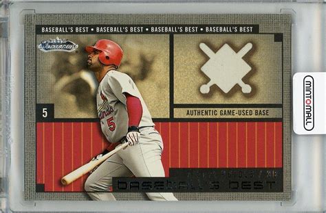 Mint Fleer Showcase Albert Pujols Game Used Base