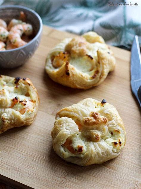 Feuilletés aux crevettes fromage frais Recette de Lolo et sa tambouille
