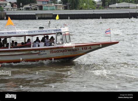 Chao Phraya Express Boat Transporting Service Along Chao Phraya River