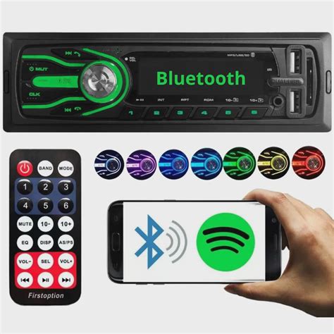 First Option Auto R Dio Som Carro Automotivo Mp Player Bluetooth Fm Sd
