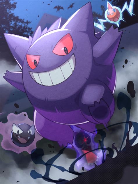 Rotom Gengar Gastly Rotom And Zubat Pokemon Drawn By Inana Umi