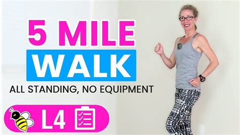5 Mile WALK One Hour 500 Calories Indoor WALKING Workout YouTube