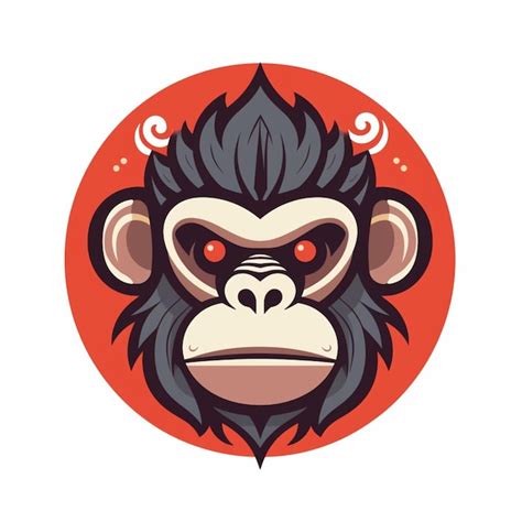 Premium Ai Image A Close Up Of A Monkeys Face With A Red Background