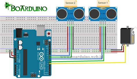 Mengontrol Servo Dengan Arduino Dan 2 Sensor Ultrasonic BoArduino