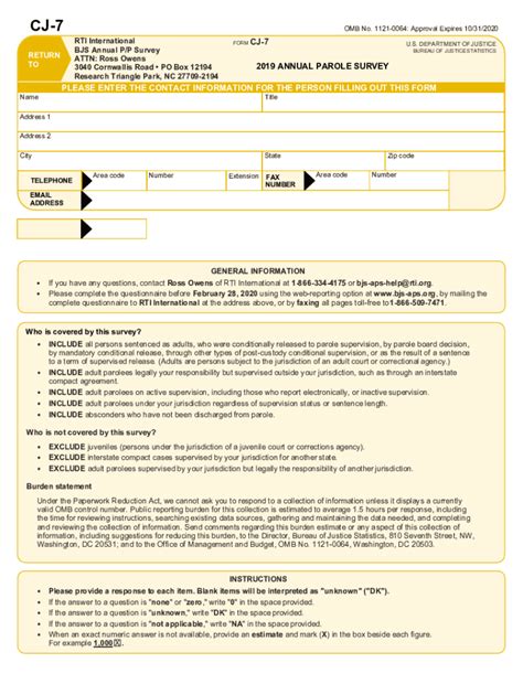 Fillable Online Uat Bjs Ojp Govcontentpub2018 Annual Probation Survey