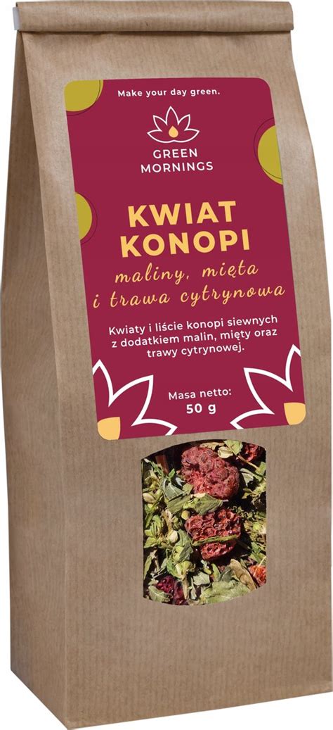 Herbata Ziołowa Konopna Z Maliną Miętą I Trawą Cytrynową 50G Inna