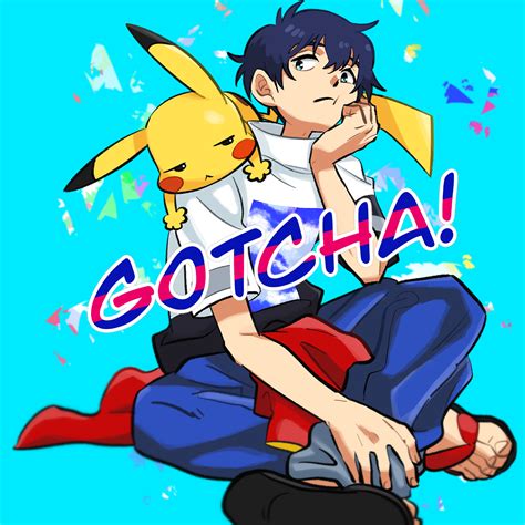 Pikachu And Gotcha Boy Pokemon And 1 More Drawn By Kokesa Kerokero