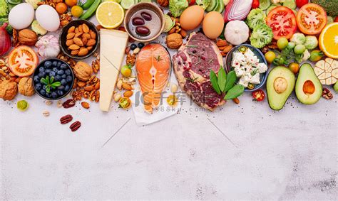 生酮低碳水化合物饮食概念高清摄影大图 千库网