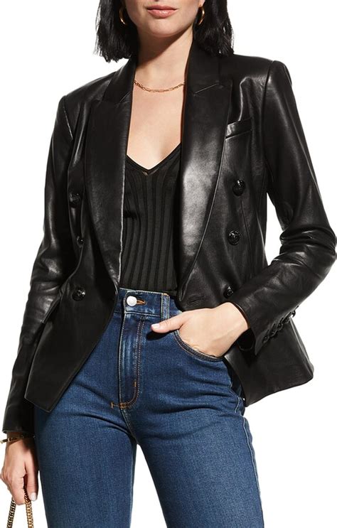 L Agence Kenzie Double Breasted Blazer ShopStyle