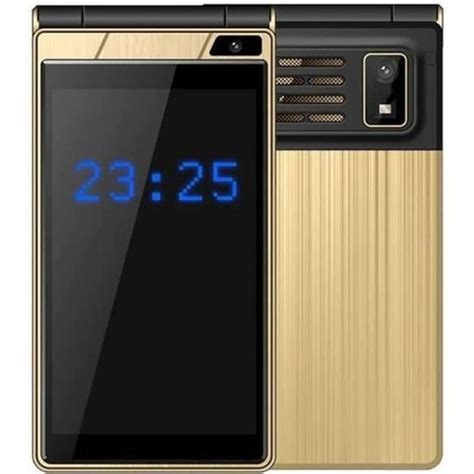 T L Phone Senior Clapet F Or Double Sim Cran Tactile
