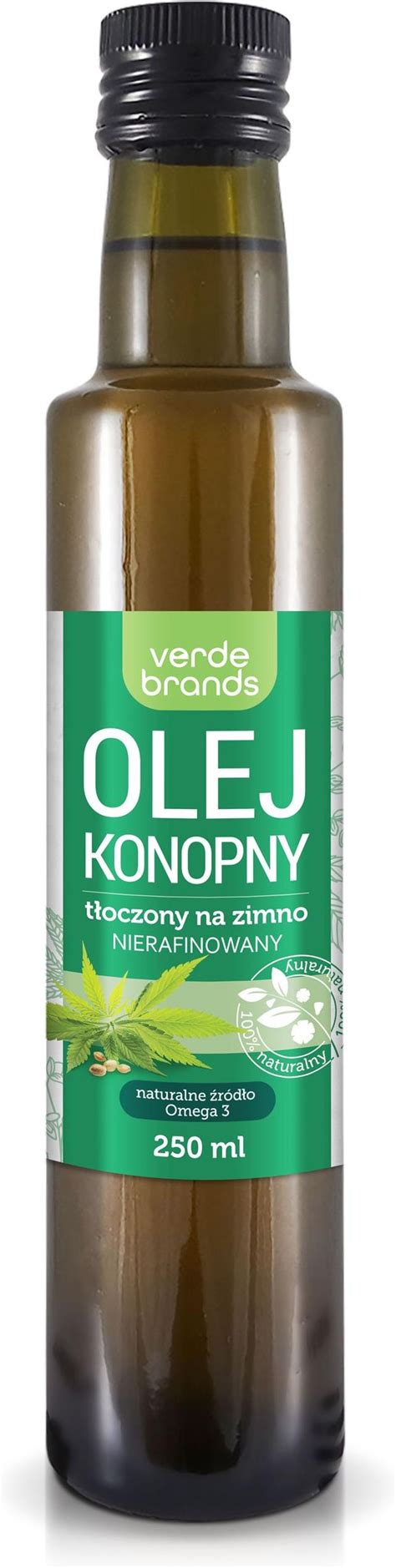 Olej konopny 250 ml tłoczony na zimno super smaczny świeży