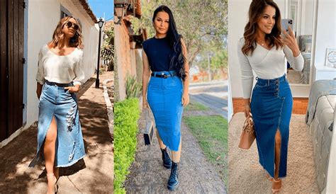10 Outfits Casuales Con Falda Larga De Mezclilla Mujer Saludable 10